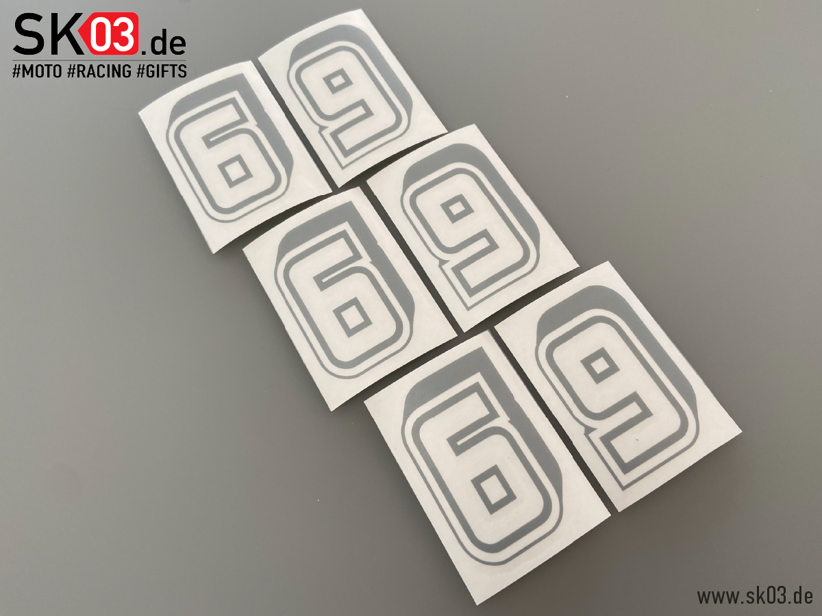Motorrad Startnummern Set-3x Deine Startnummer Aufkleber Sticker ...