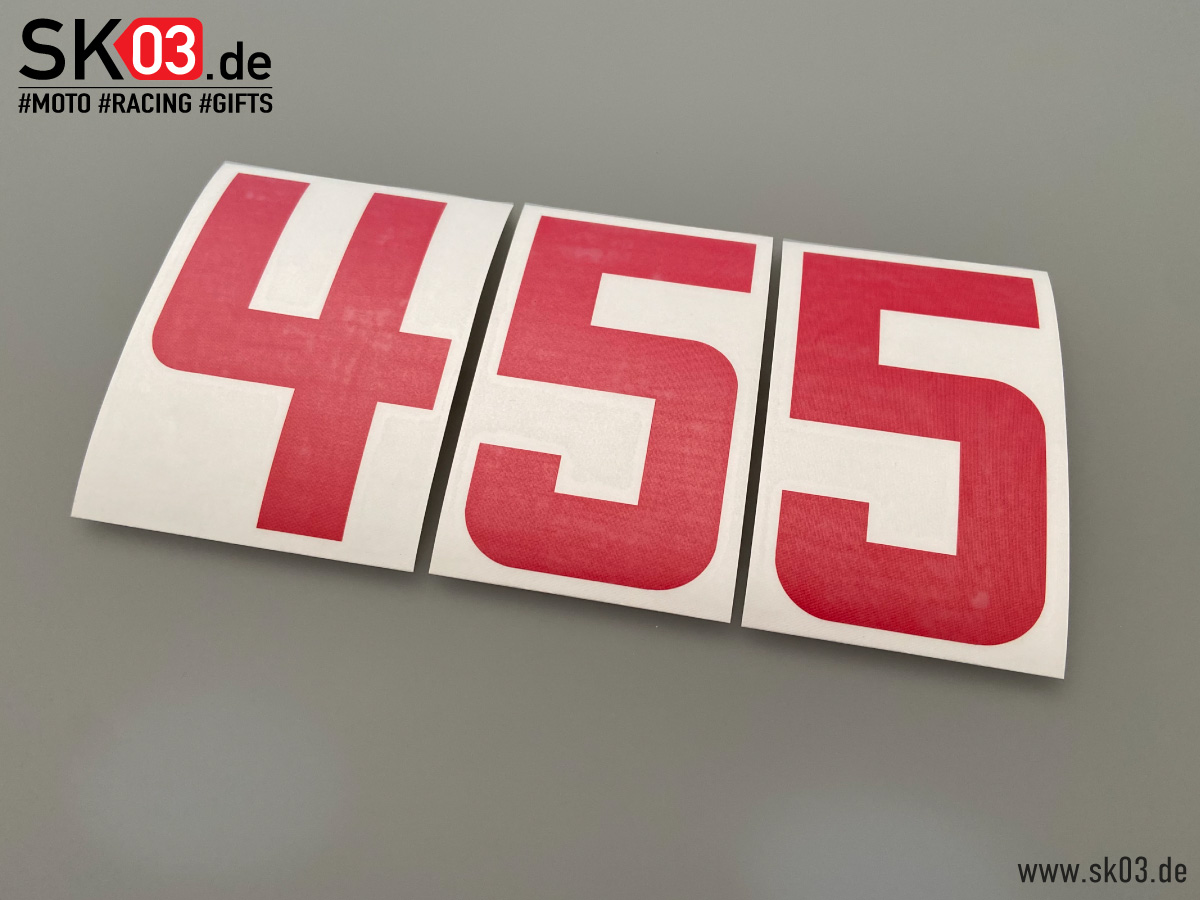 Motorrad Startnummern Set-3x Deine Startnummer Aufkleber Sticker ...